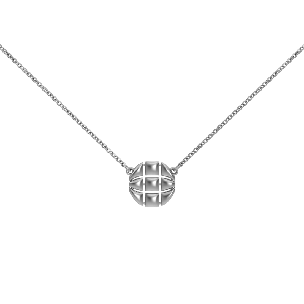 14K Gold Checkered Necklace - Acrodia